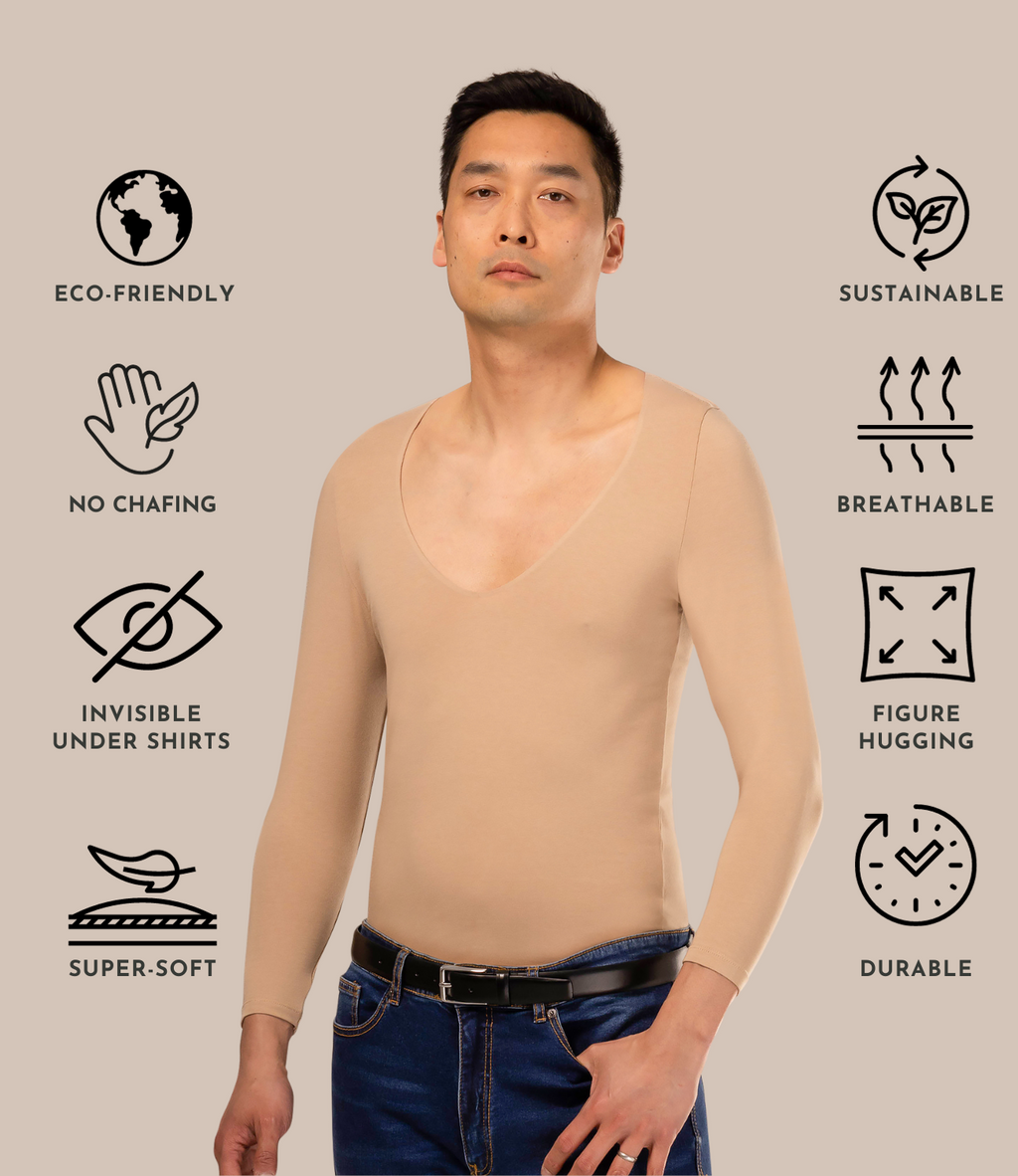 Skinda | Mid tone undershirt for tanned, olive and Asian skin tones
